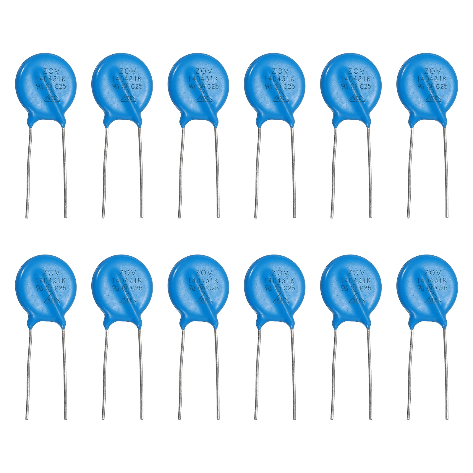 12 Pack Voltage Dependent Resistors, 14D431K Varistor AC 275V Radial ...