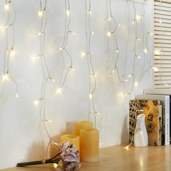 12 Pack: Warm White Curtain LED String Lights by Ashland™ - Walmart.com