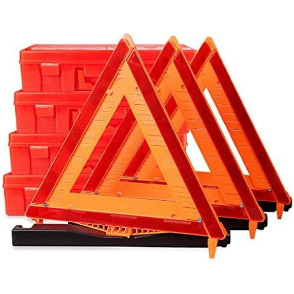 12 Pack Warning Triangle DOT Approved, Identical to United States FMVSS ...