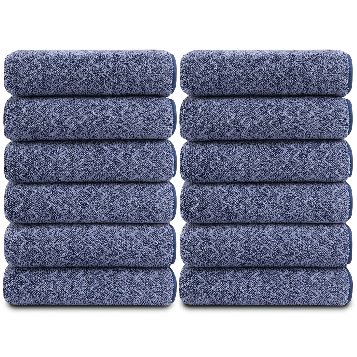 12-Pack Washcloths Set, 13"x13" Luxurious Dish Towels Ultra Soft Face ...