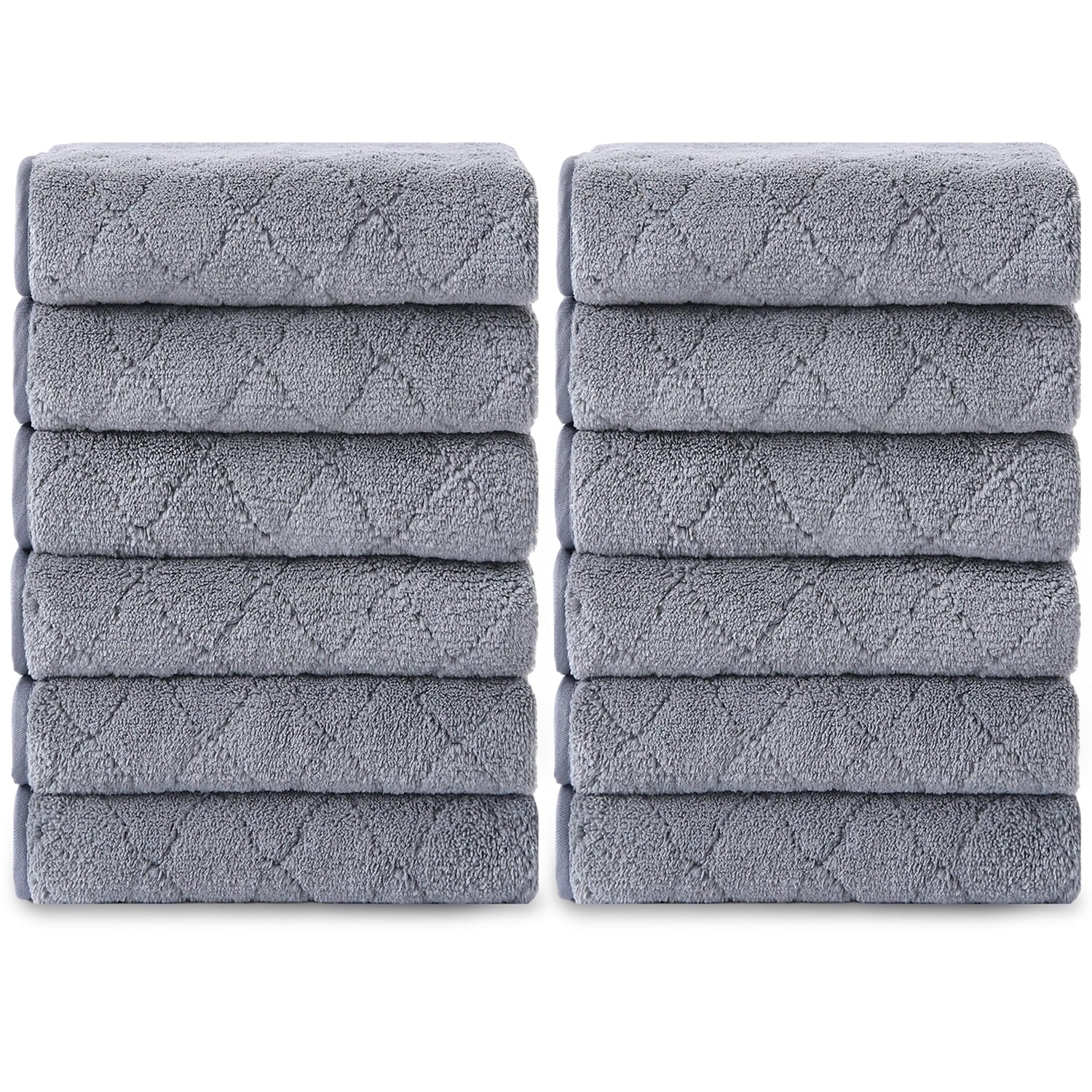12 Pack Kitchen Washcloths, 13"x13" Large Thick Dishcloths for Drying ...