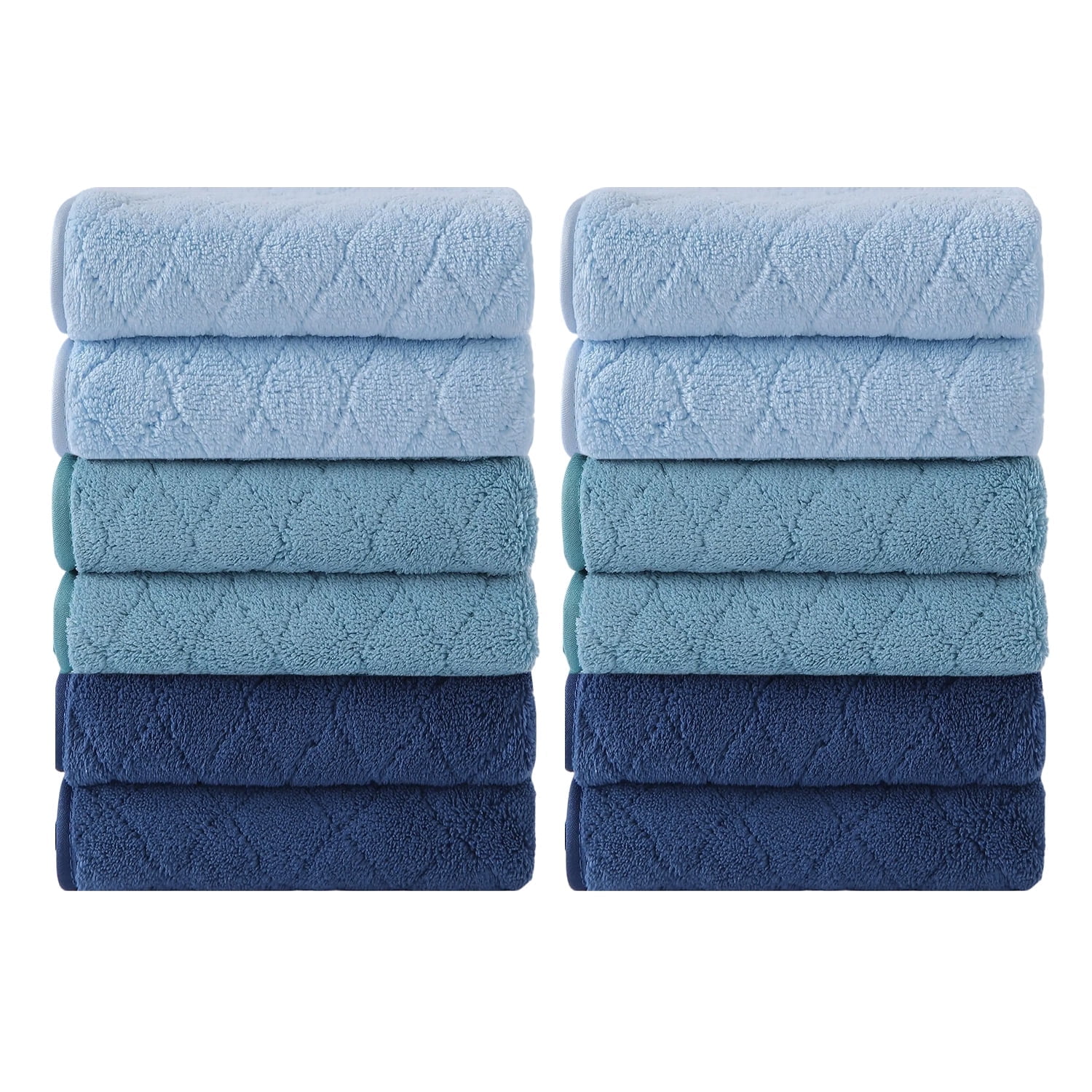 12 Pack Washcloths Set, Kitchen Towels Set, Absorbent Wash cloths Bulk ...