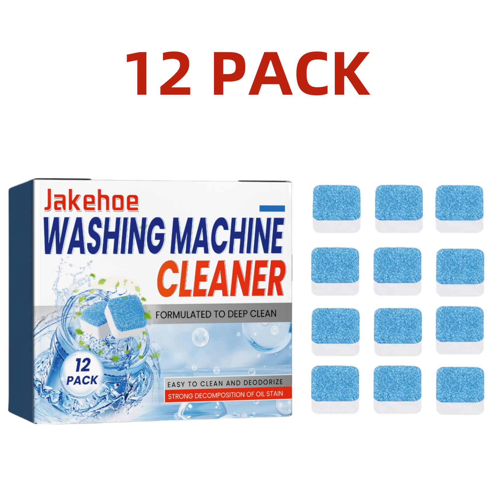 12 Pack Washing Machine Cleaner Descaler, Deep Cleaning Washer, Cleaner ...