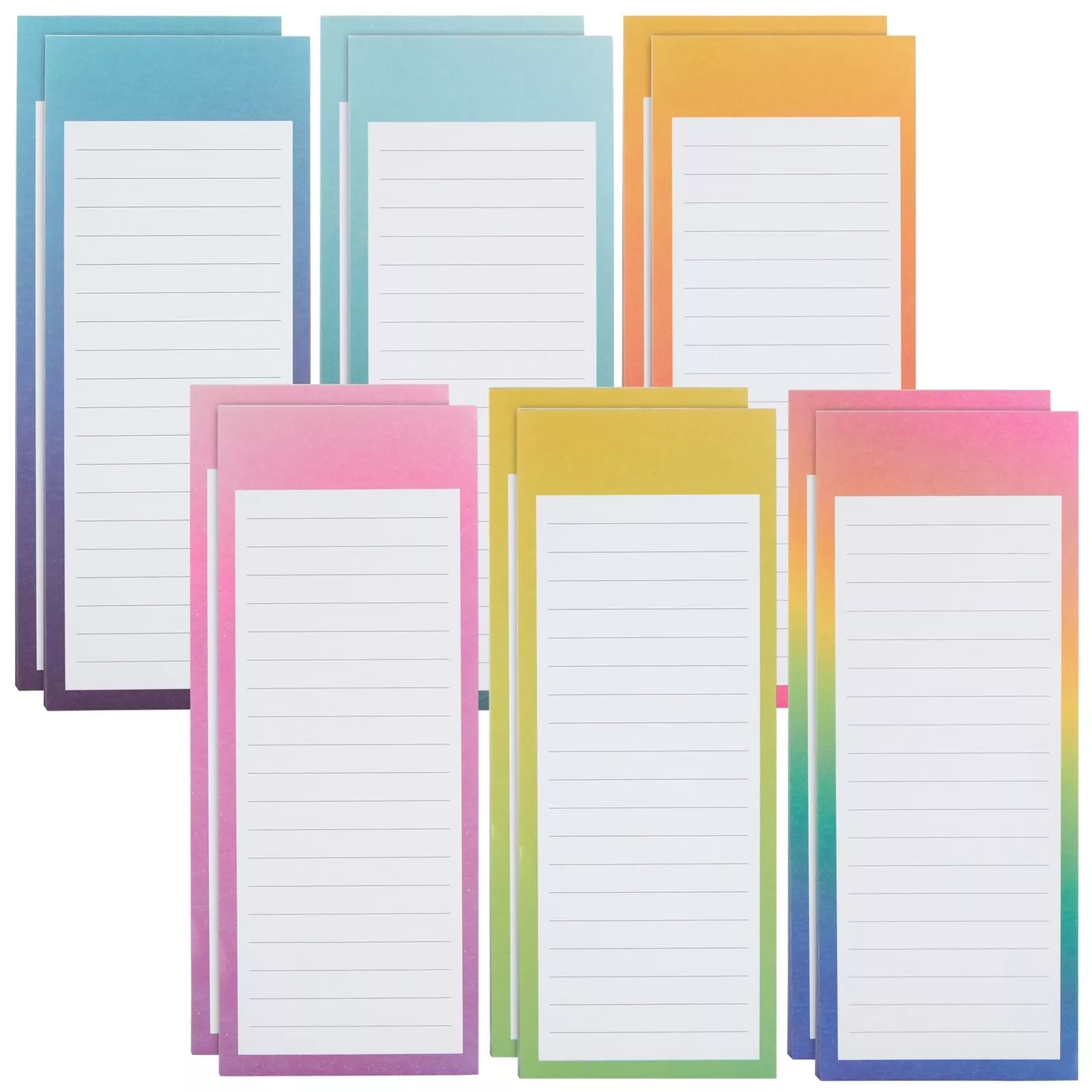 12 Pack Watercolor Magnetic Notepads for Refrigerator, 60 Sheets Each ...