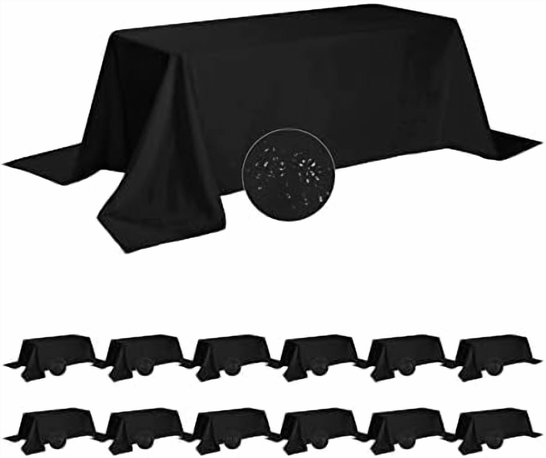 12 Pack Waterproof Rectangle Tablecloth, 90x156 Inch,Stain Resistant ...