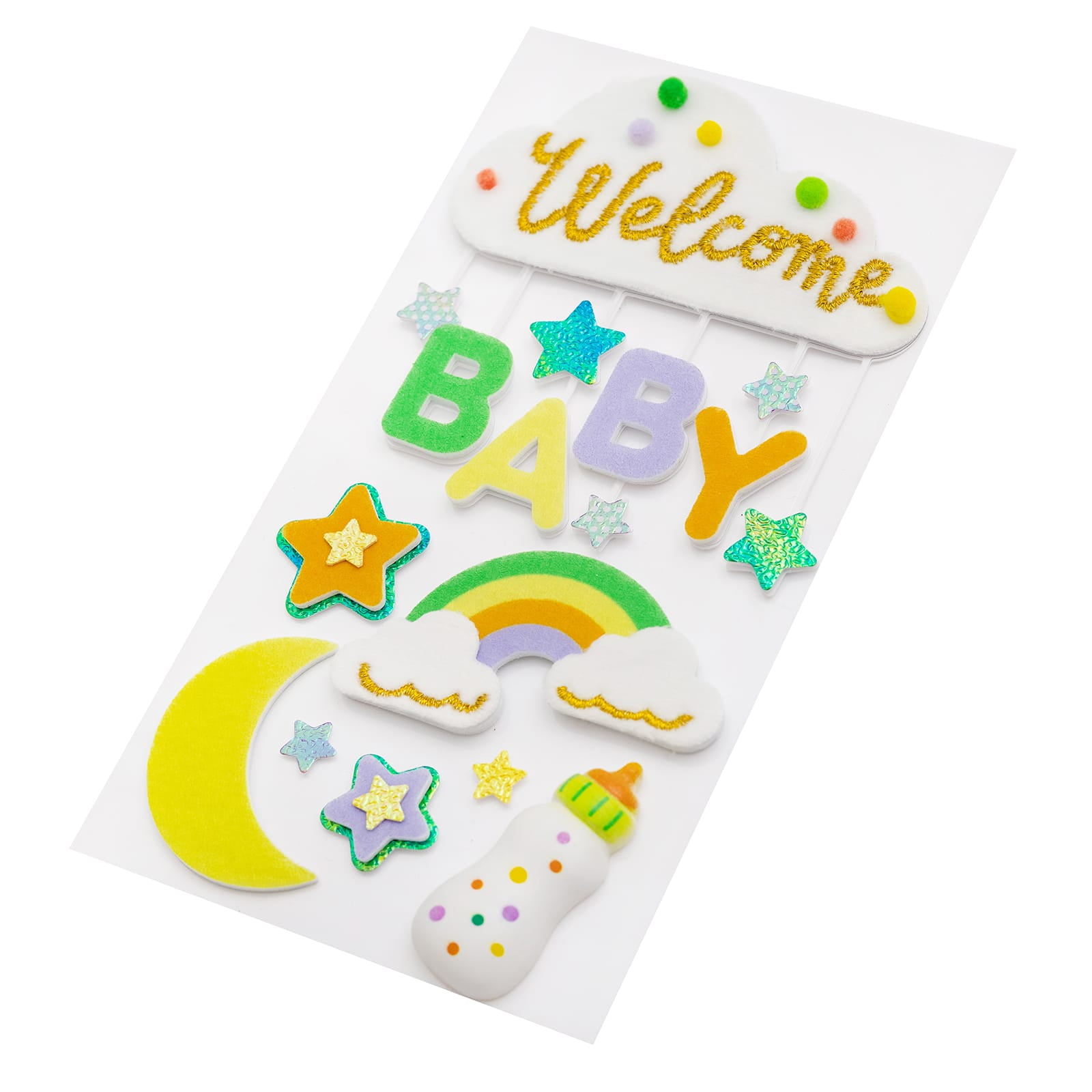 12 Pack: Welcome Baby Cloud Dimensional Stickers by Recollections ...