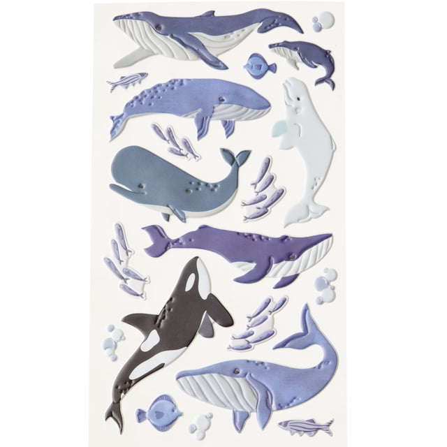 Recollections Whales Dimensional Stickers, 12 Pack - Walmart Business ...
