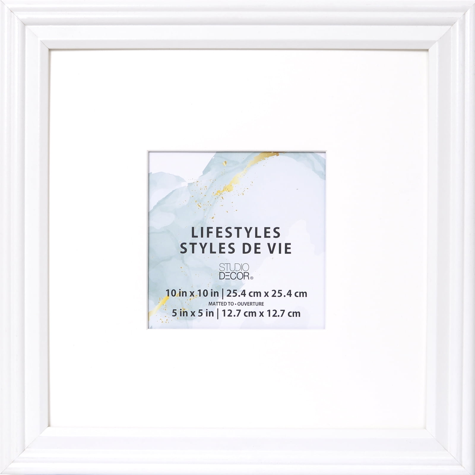 Studio Decor White 5" x 5" Square Frame With Mat, Lifestyles, 12 Pack ...