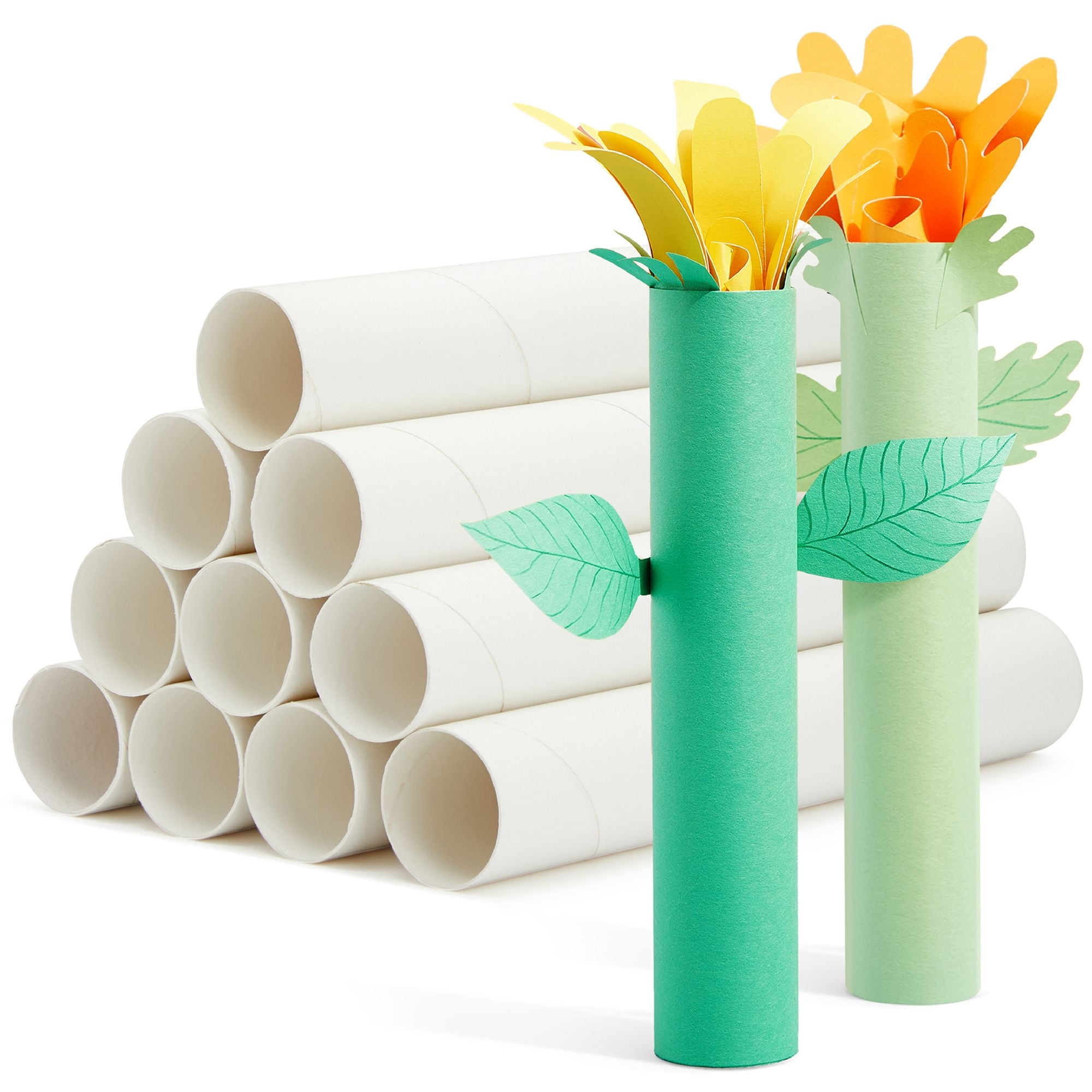 12 Pack White Cardboard Tubes for Crafts, Classroom Art Projects, 1.7 x ...