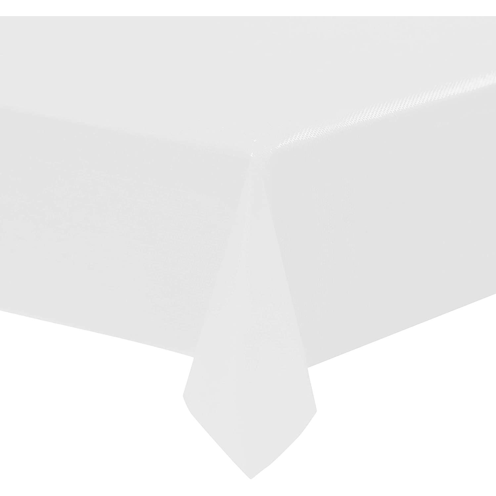 TEKTRUM 72 X 108 INCH 72"X108" RECTANGULAR POLYESTER TABLECLOTH - WHITE ...