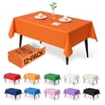 12 Pack White Plastic Tablecloths 84 Inch Round Disposable Table Covers ...