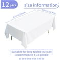 12 Pack White Rectangle Tablecloth 60 x 102 Inch - Walmart.com