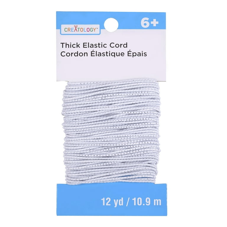 12 Pack White Sparkle Elastic Cord by Creatology Walmart