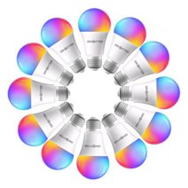 Merkury Innovations Indoor A19 Smart Light Bulb, 60W Dimmable White LED ...