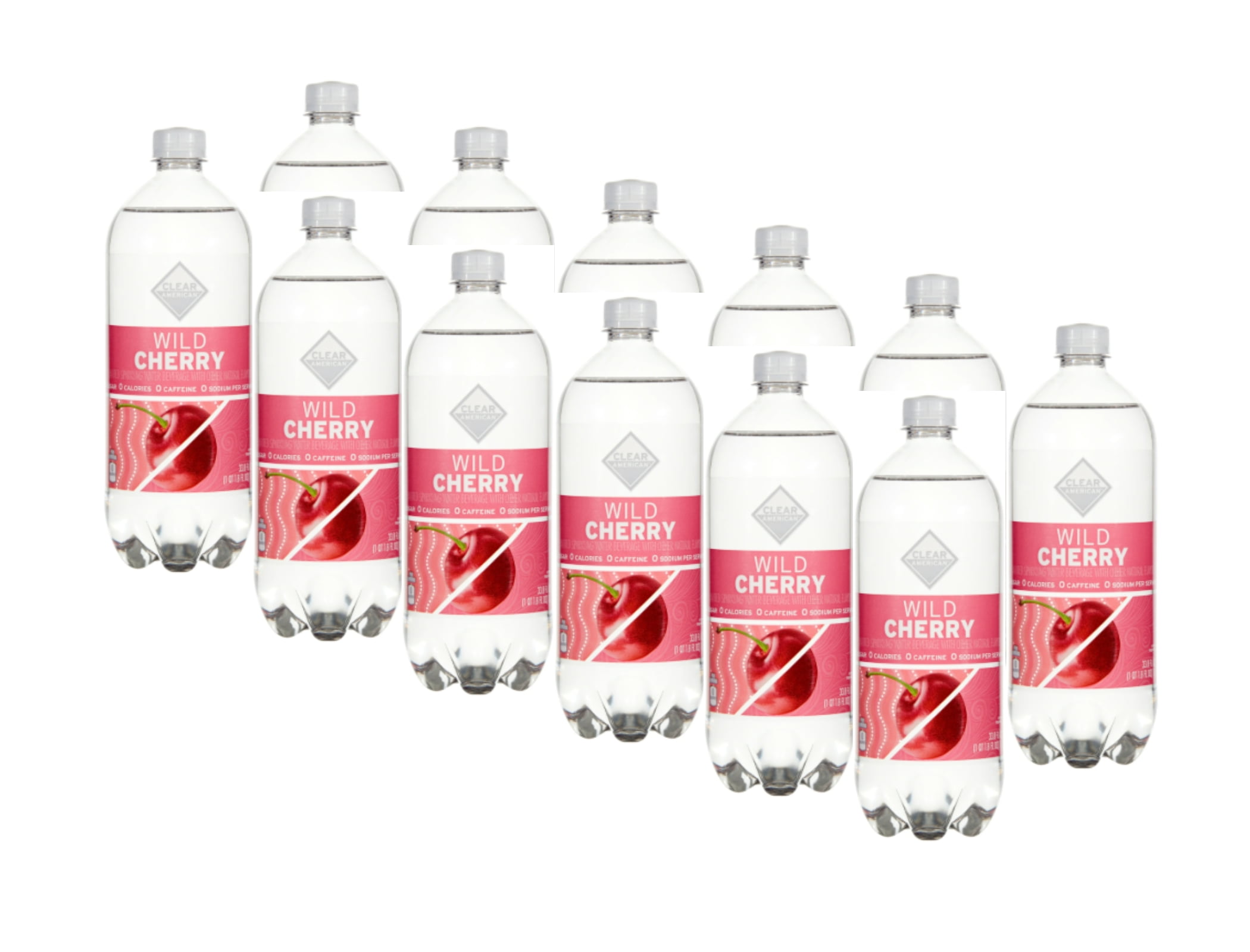 (12 Pack)- Wild Cherry Sparkling Water, 1 Liter Bottle - Walmart.com