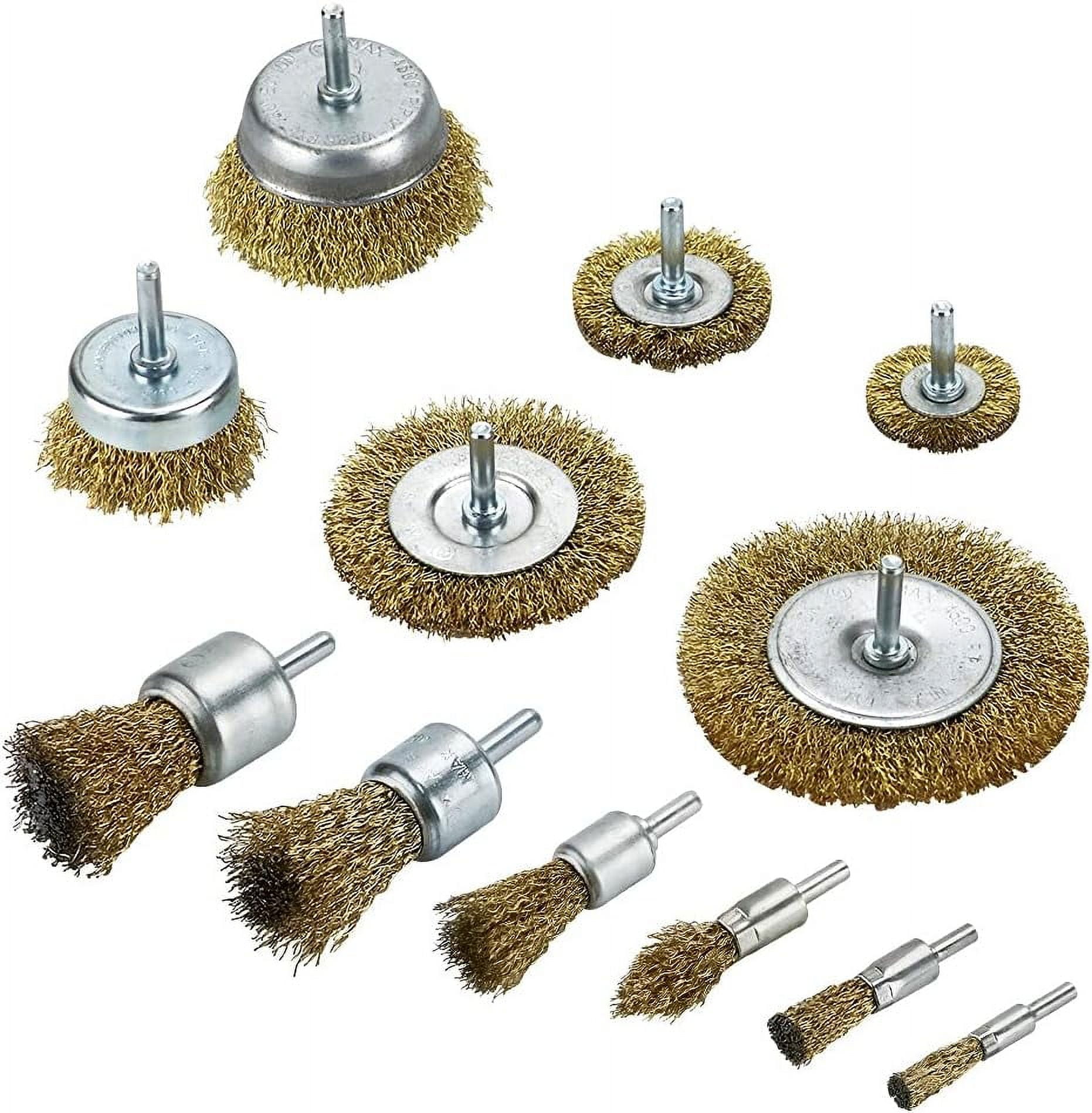 12 Pack Wire Brushes For Drill, Brass Wire Brushes, Wire Polishing ...