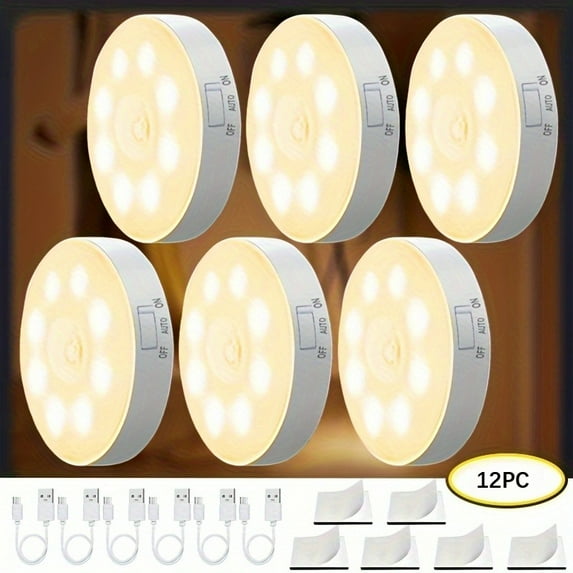 12-Pack Wireless Motion Sensor Step Lights with Auto On/Off, -Powered ...
