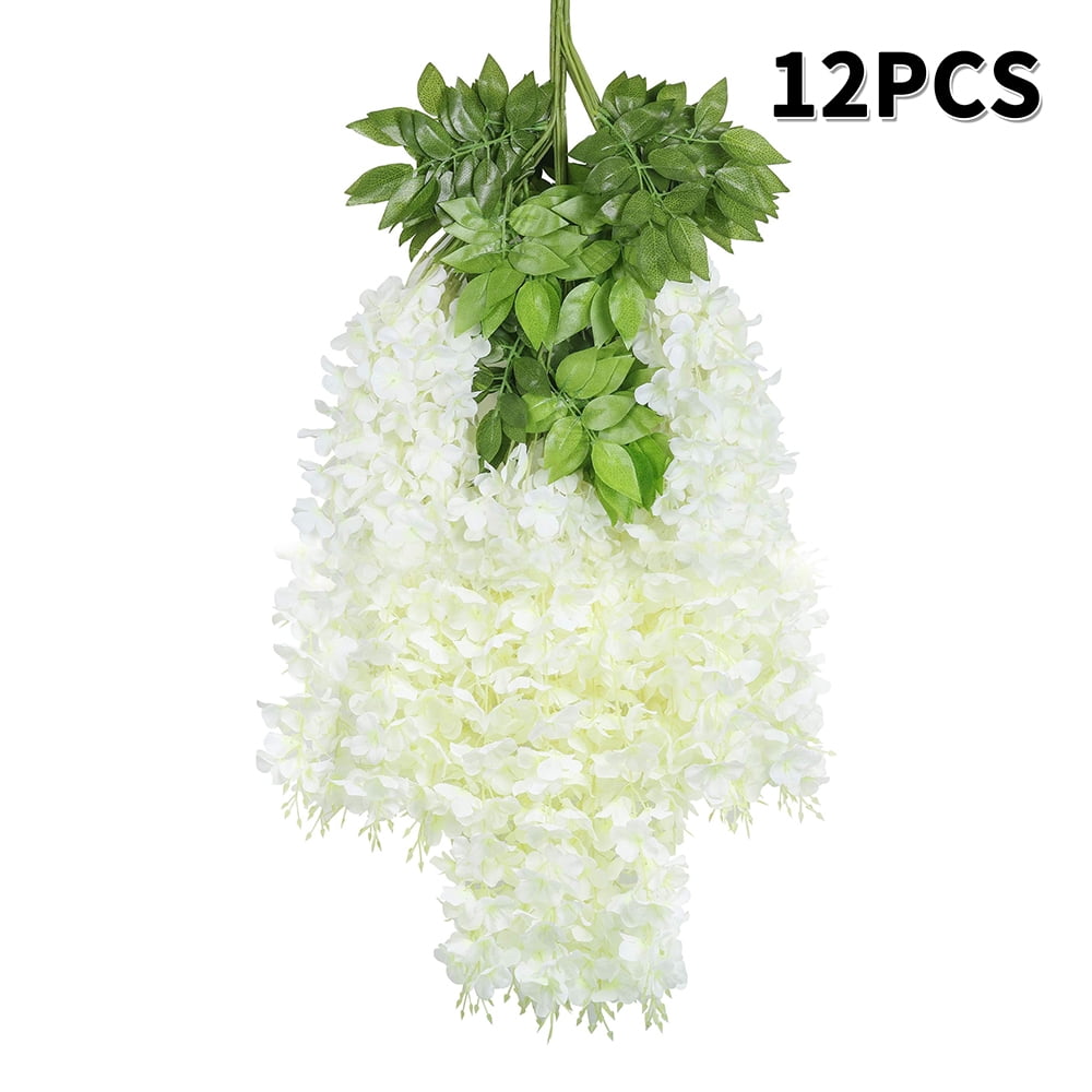12 Pack Wisteria Flower Vines Garland, 3.75 Feet Artificial Flower ...