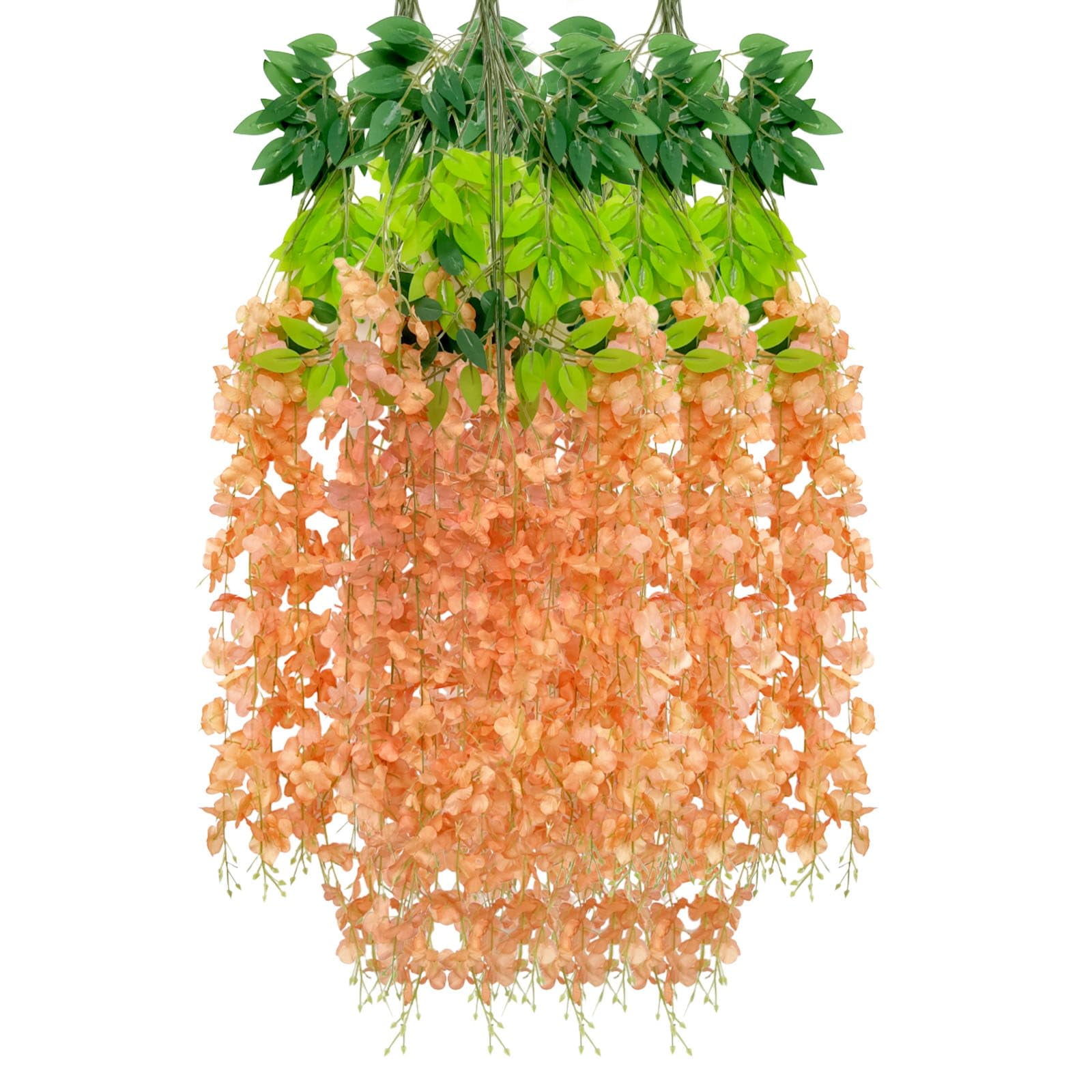 12 Pack Wisteria Hanging Flowers, 3.77 Feet Artificial Purple Flower ...