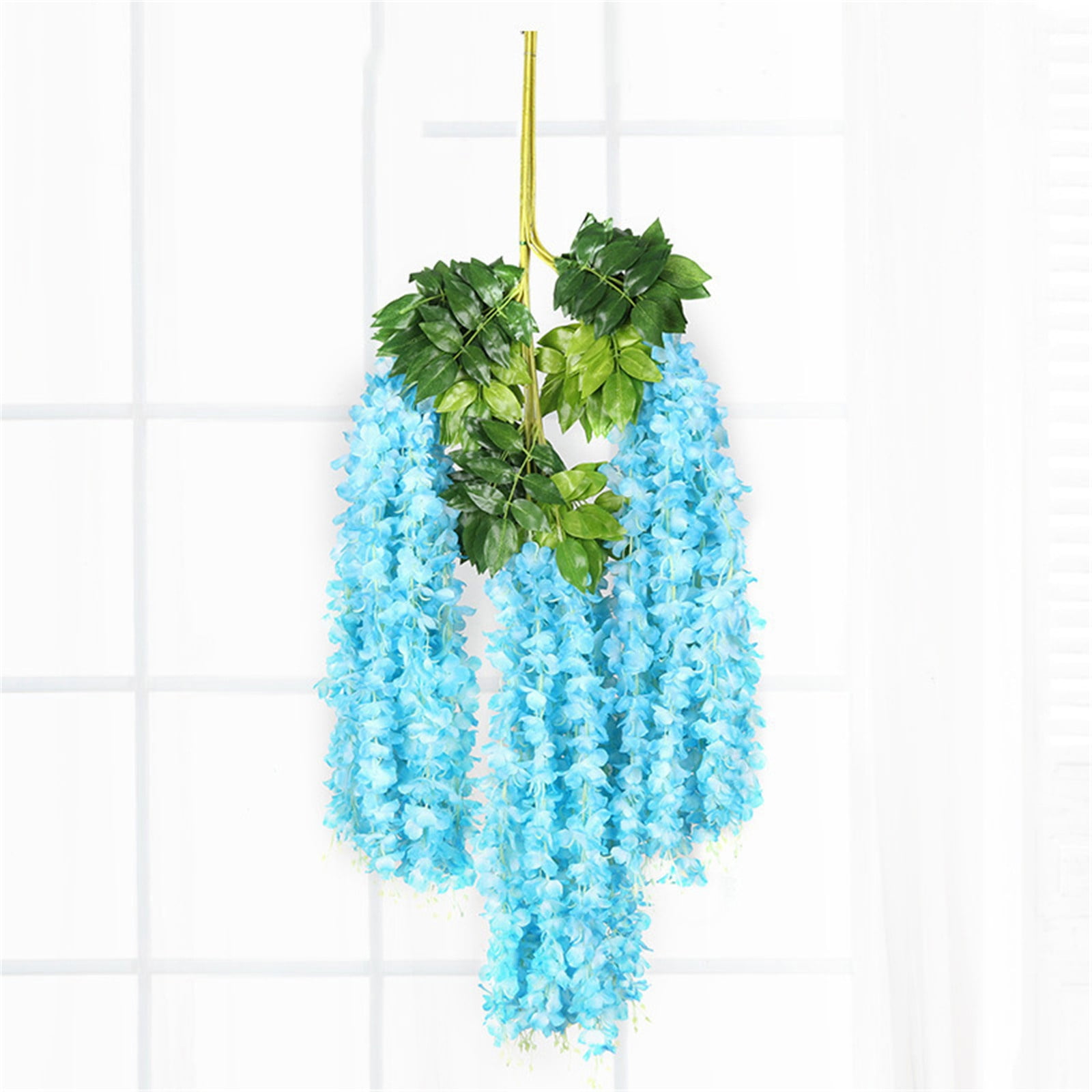 12 Pack Wisteria Hanging Flowers Fake Flower Garland Artificial ...