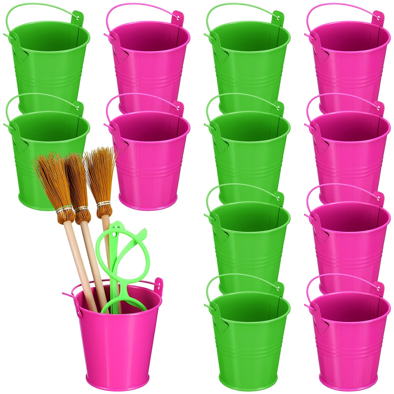 12 Pack WitchEGSC Party Favor Supplies Green and Pink Party Favor ...