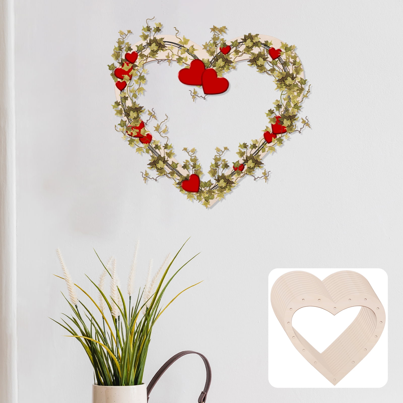 12 Pack Wood Wreath Forms Kit Versatile Safe Wood Wreath Frame Set ...