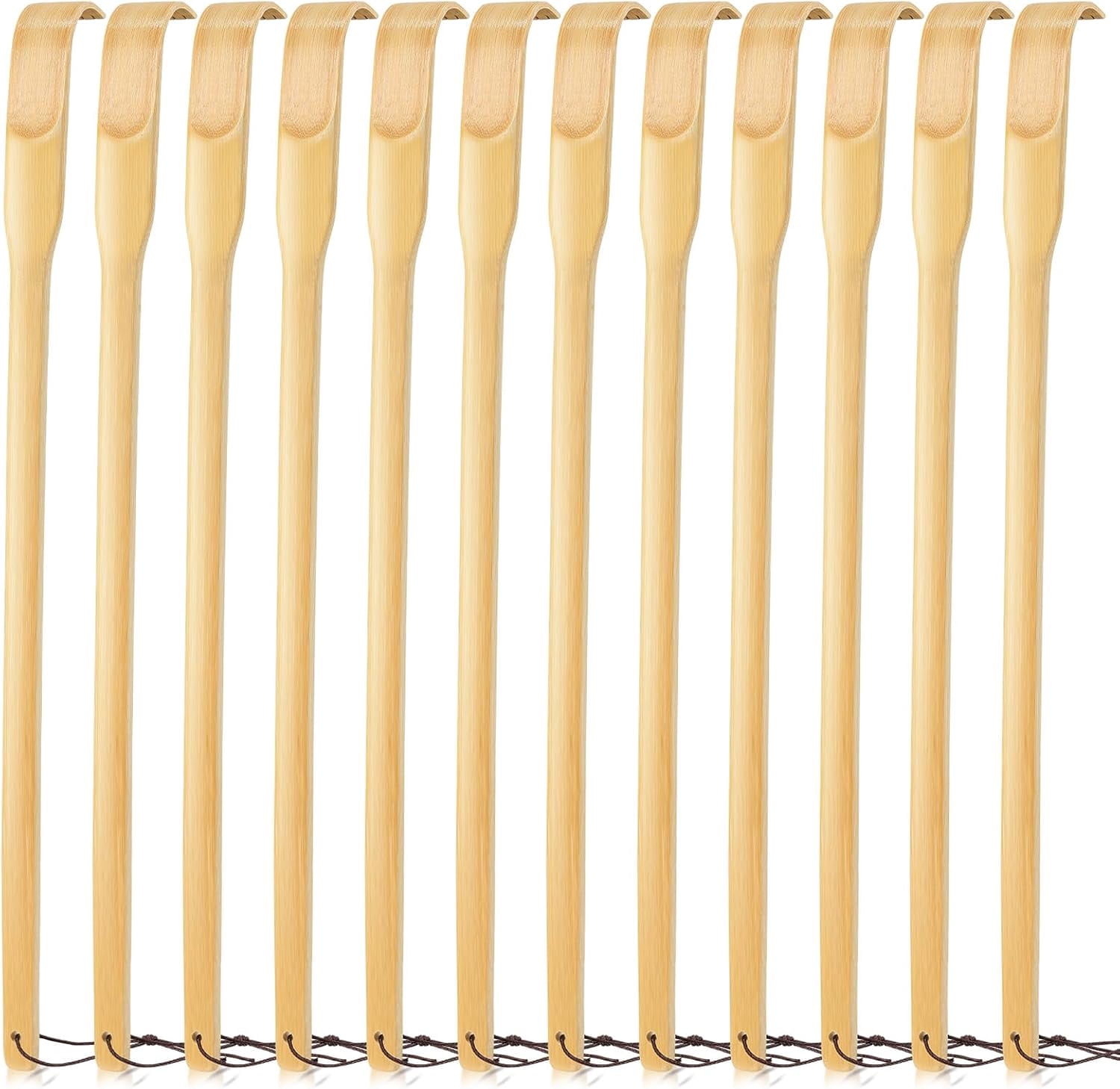 12 Pack Wooden Bamboo Back Scratcher, 16.5 Inch Long Handle Back ...