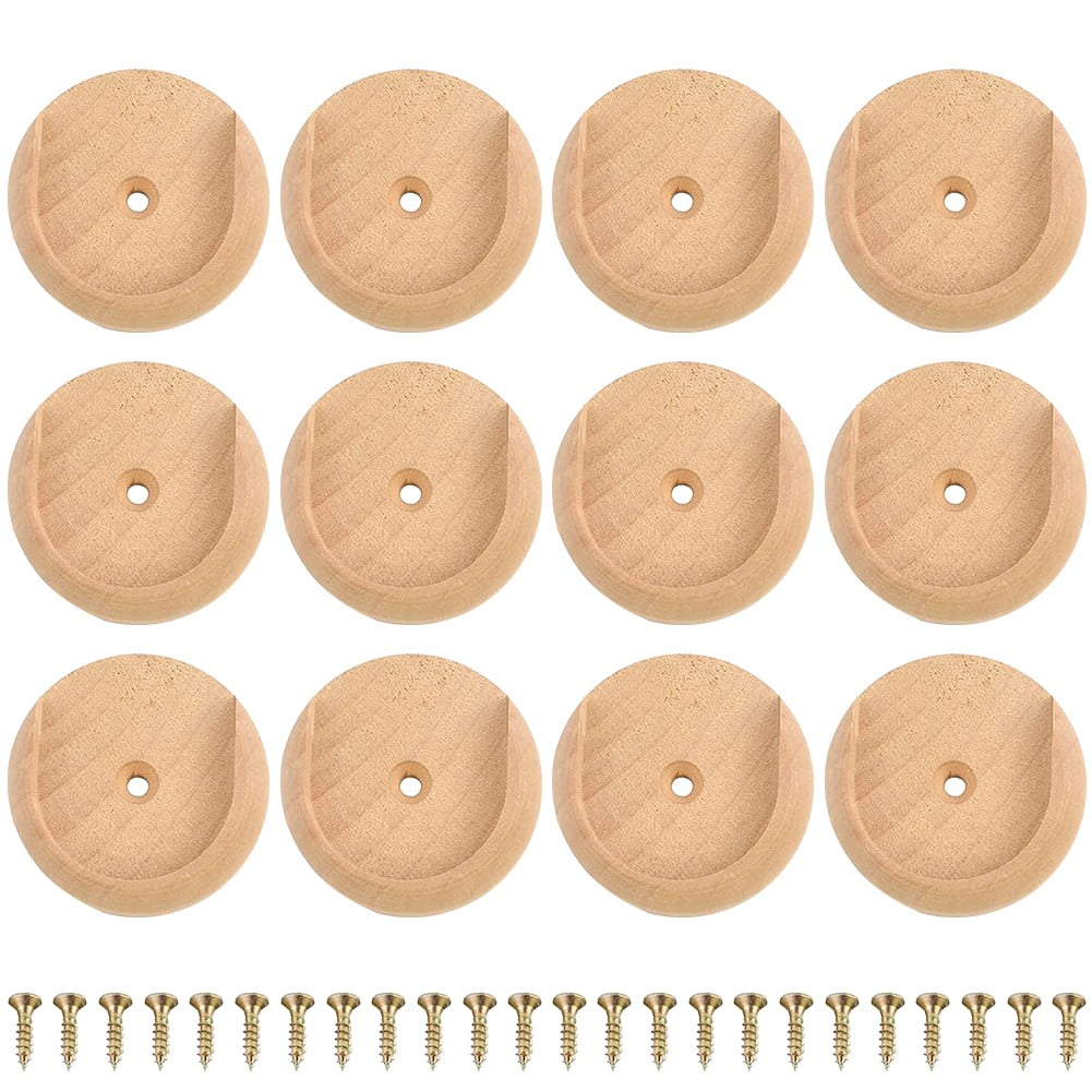 12-Pack Wooden Closet Rod Holders Easy Install Wardrobe Support ...