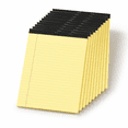 12 Pack Yellow Legal Pads 8.5 X 11 Wide Ruled Note Pad 50 Sheets ...