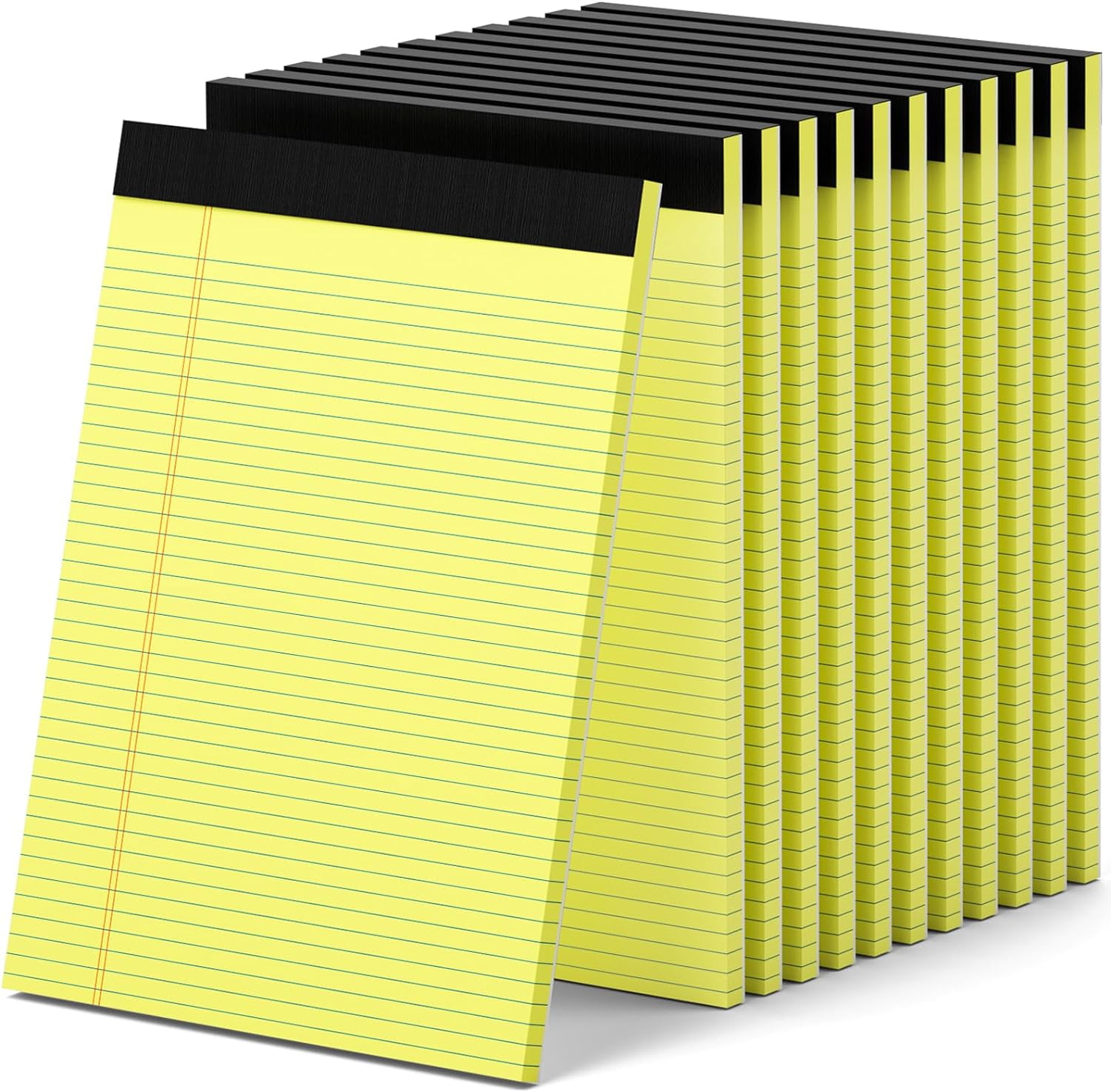 12 Pack Yellow Legal Pads 8.5 x 11.75 College Ruled Yellow Note Pad ...