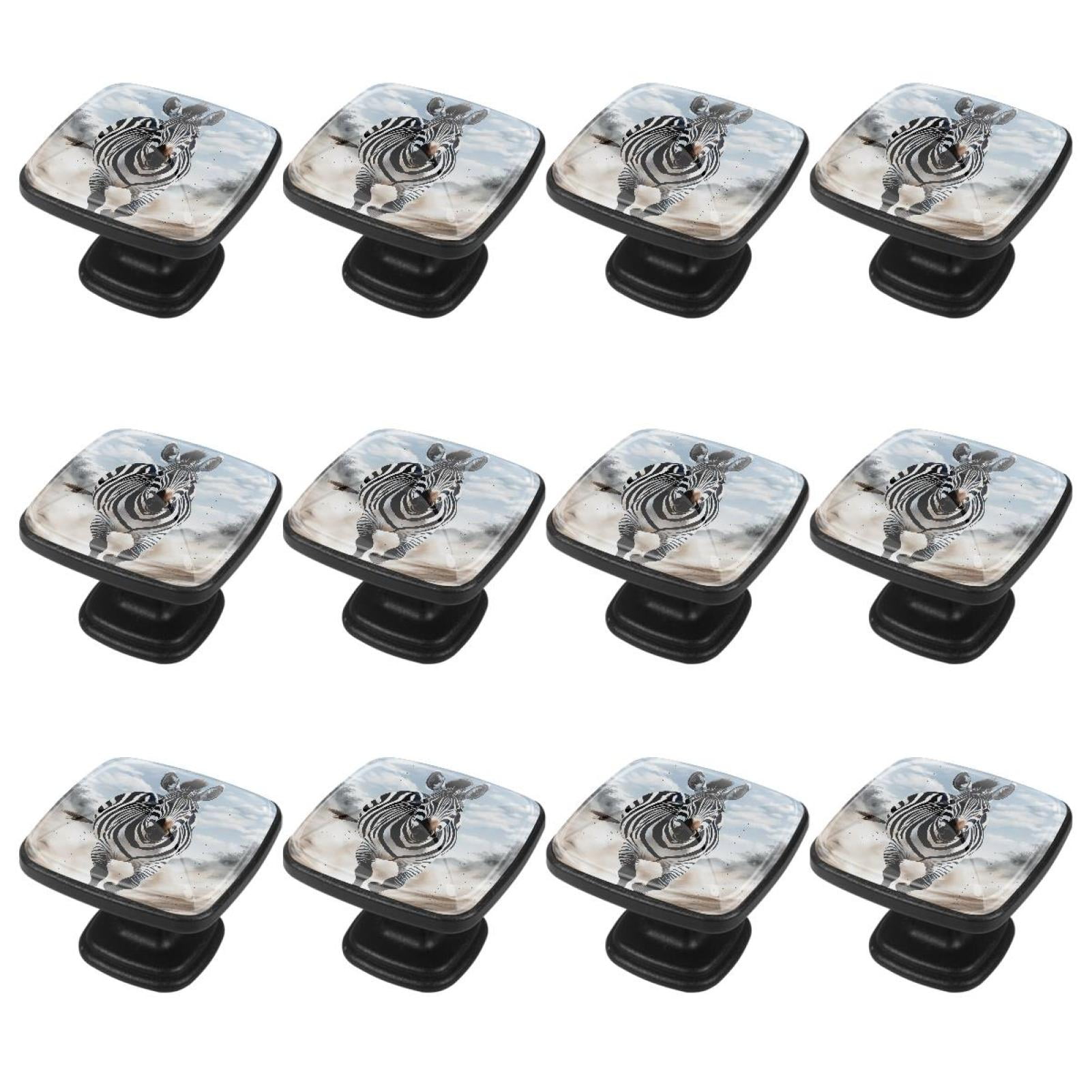 12 Pack Zebra Kitchen Cabinet Square Knob Cabinet Hardware for Dresser ...