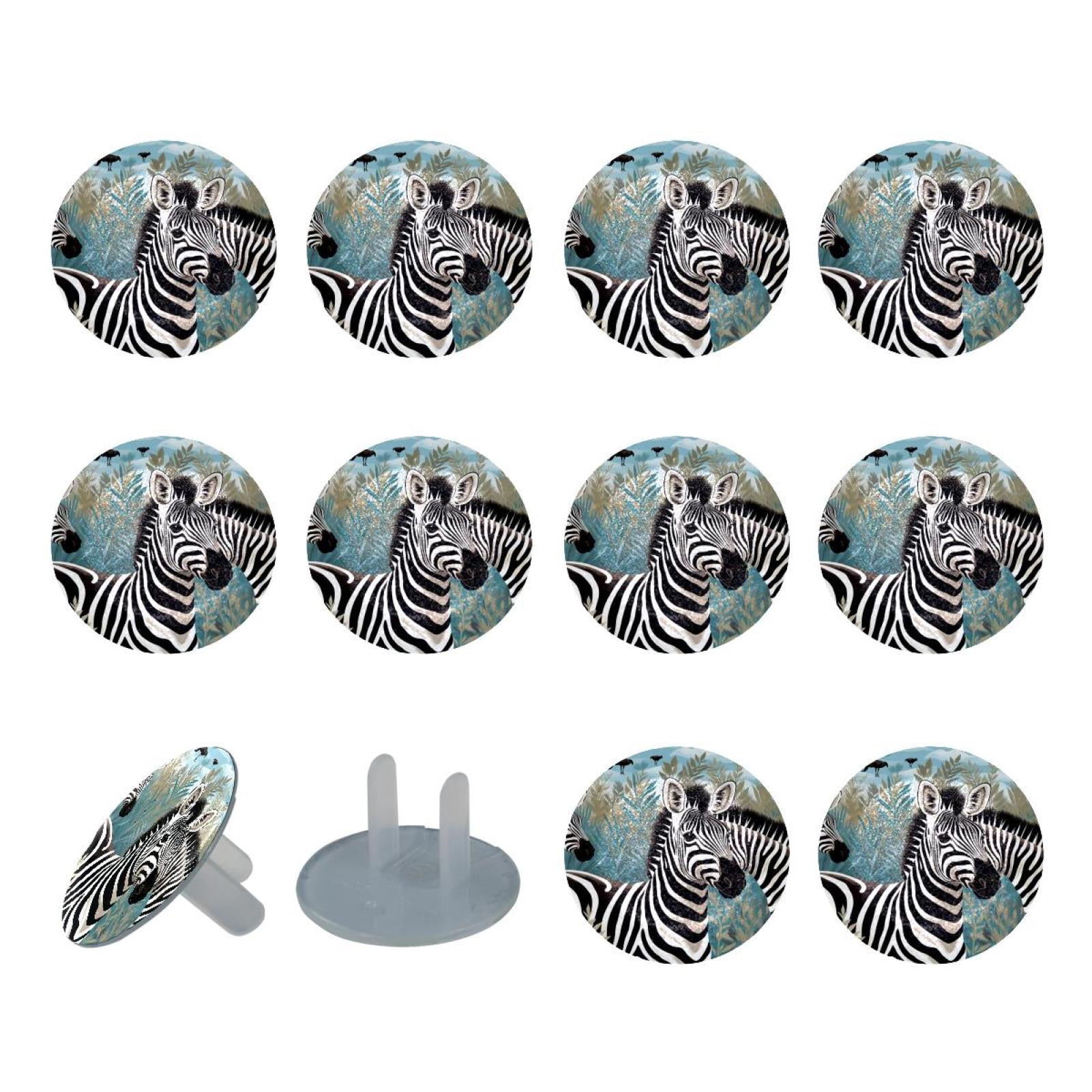12 Pack Zebra Outlet Covers Baby Proofing | Safe Electric Plug ...