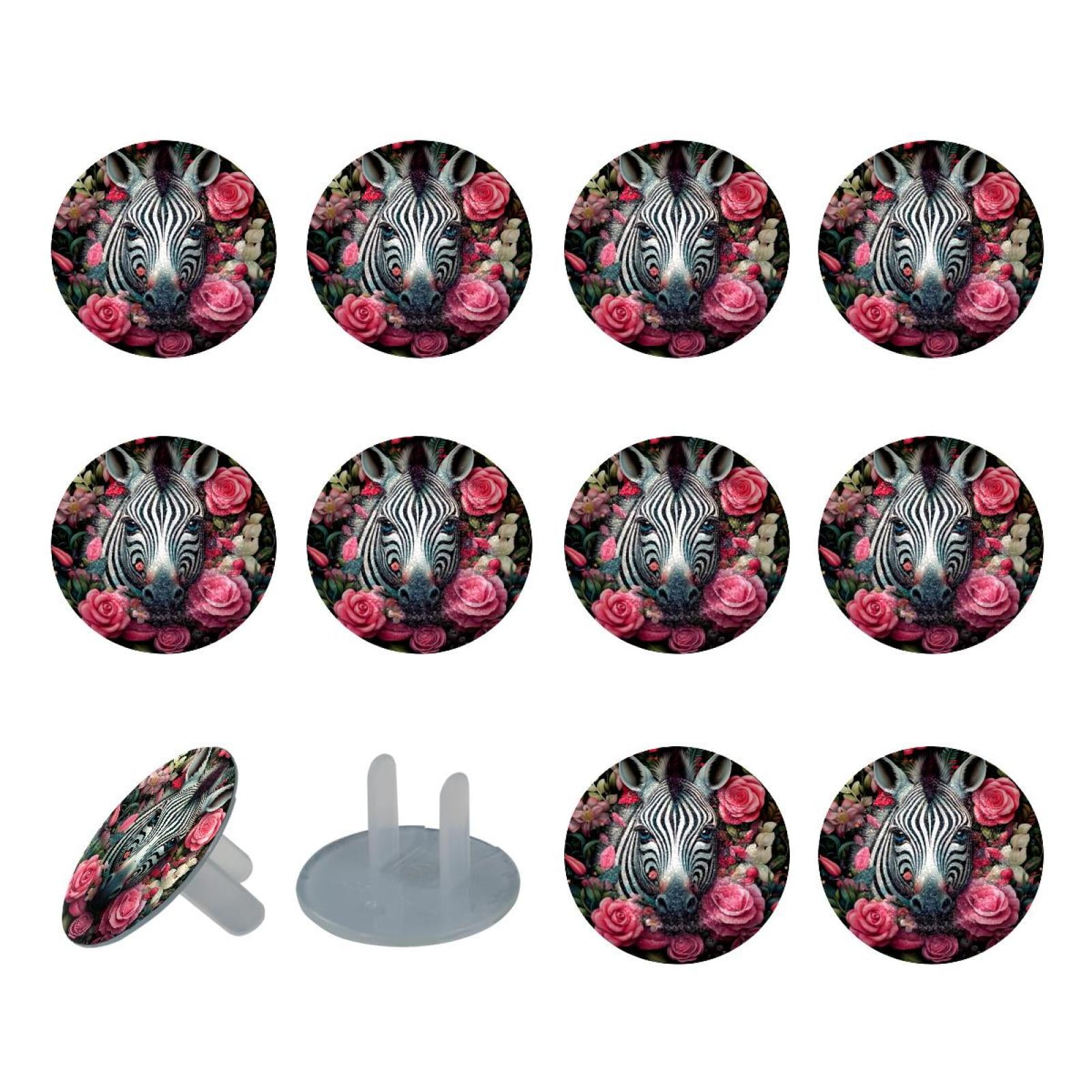 12 Pack Zebra Outlet Covers Baby Proofing Socket Protectors Child ...