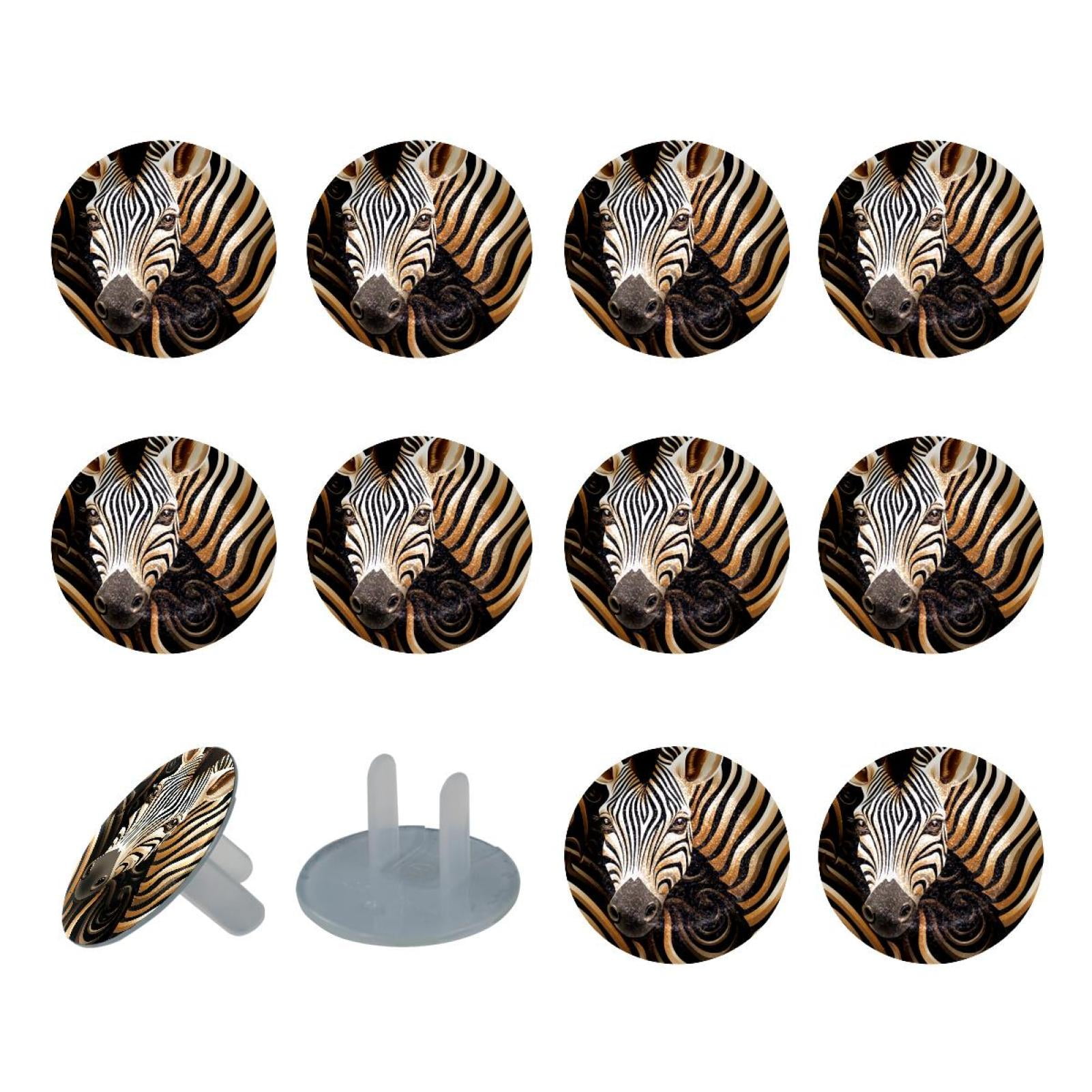 12 Pack Zebra Outlet Covers Baby Proofing Socket Protectors Child ...