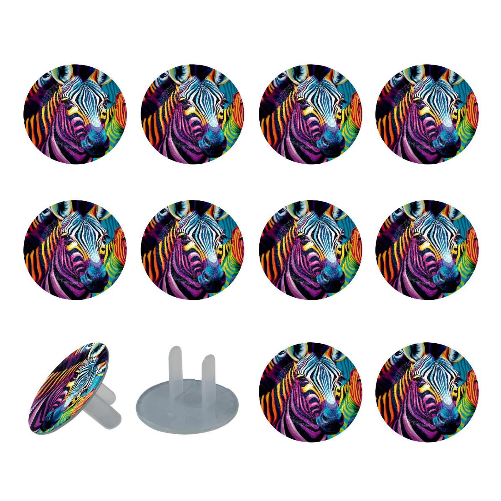 12 Pack Zebra Outlet Covers Baby Proofing Socket Protectors Child ...