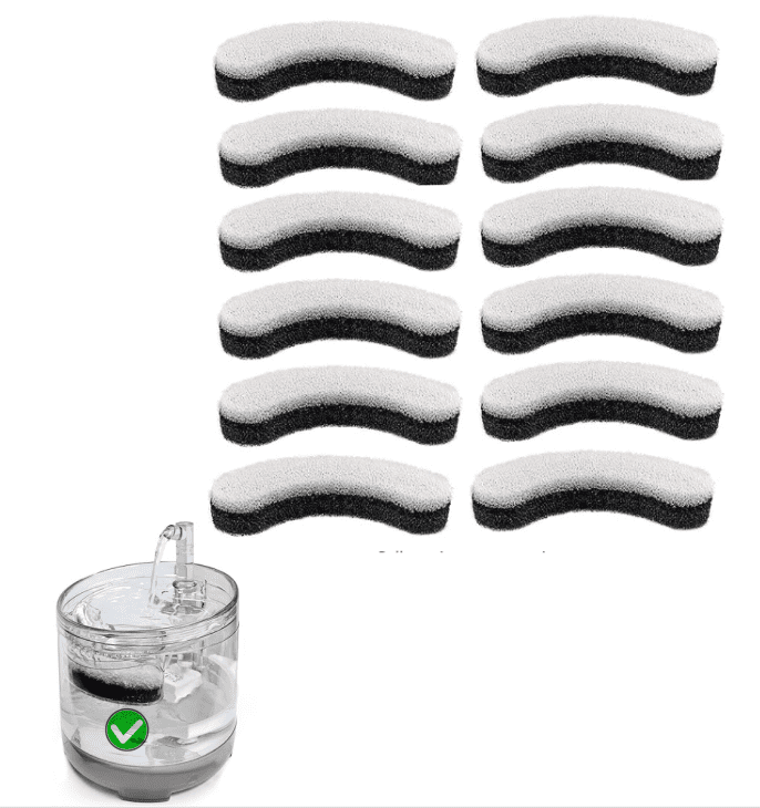 Kospetsin 12-Pack Cat Water Fountain Filters, Compatible with NPET ...