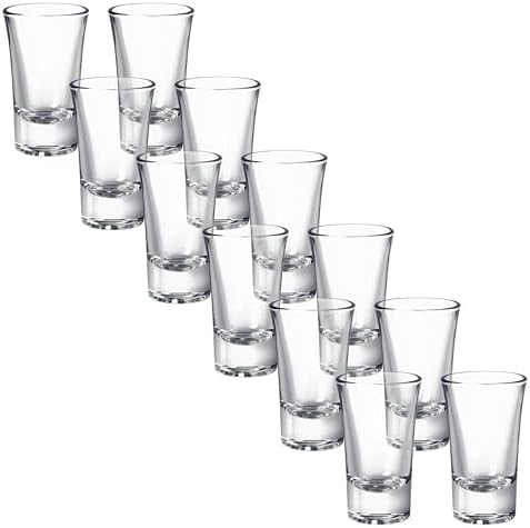 12 Pack heavy base Acrylic Plastic Shot Glasses, Unbreakable shot glass ...