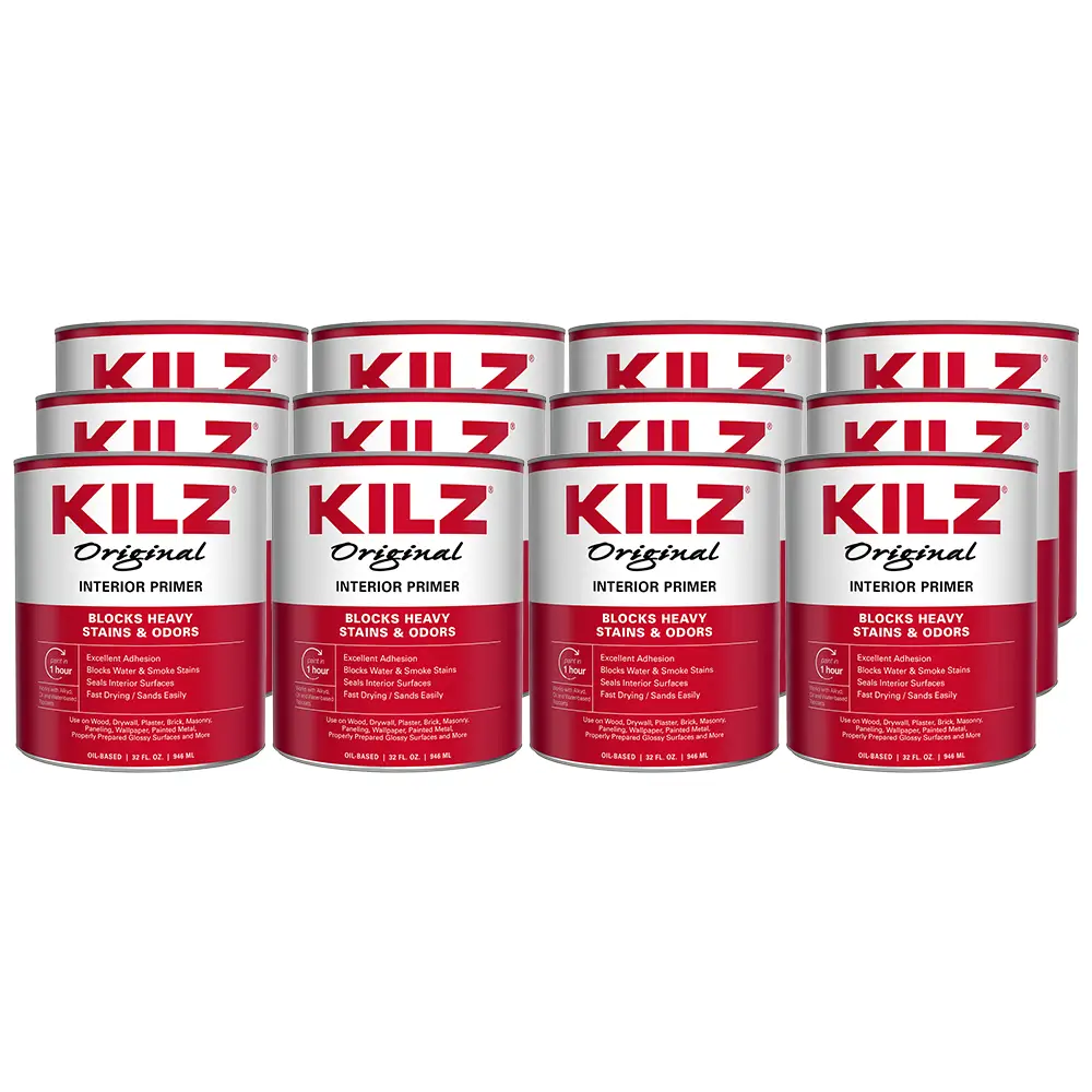 12-Pack of 1 qt Kilz 10002 White Original Oil-Based Stain Blocker ...