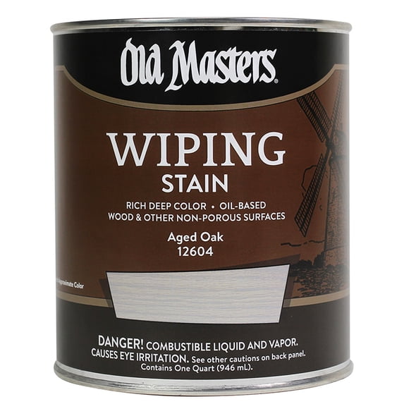 12-Pack of 1 qt Old Masters 12604 Old Masters Aged Oak Oil-Based Wiping ...
