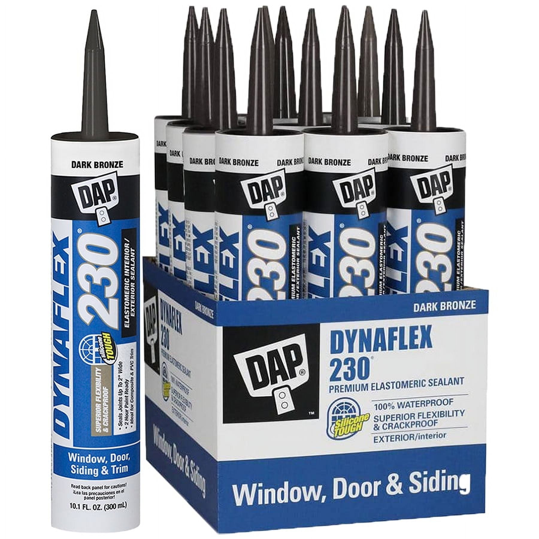 12 Pack of 10.1 oz Dap 18303 Dynaflex 230 Dark Bronze Premium Window ...