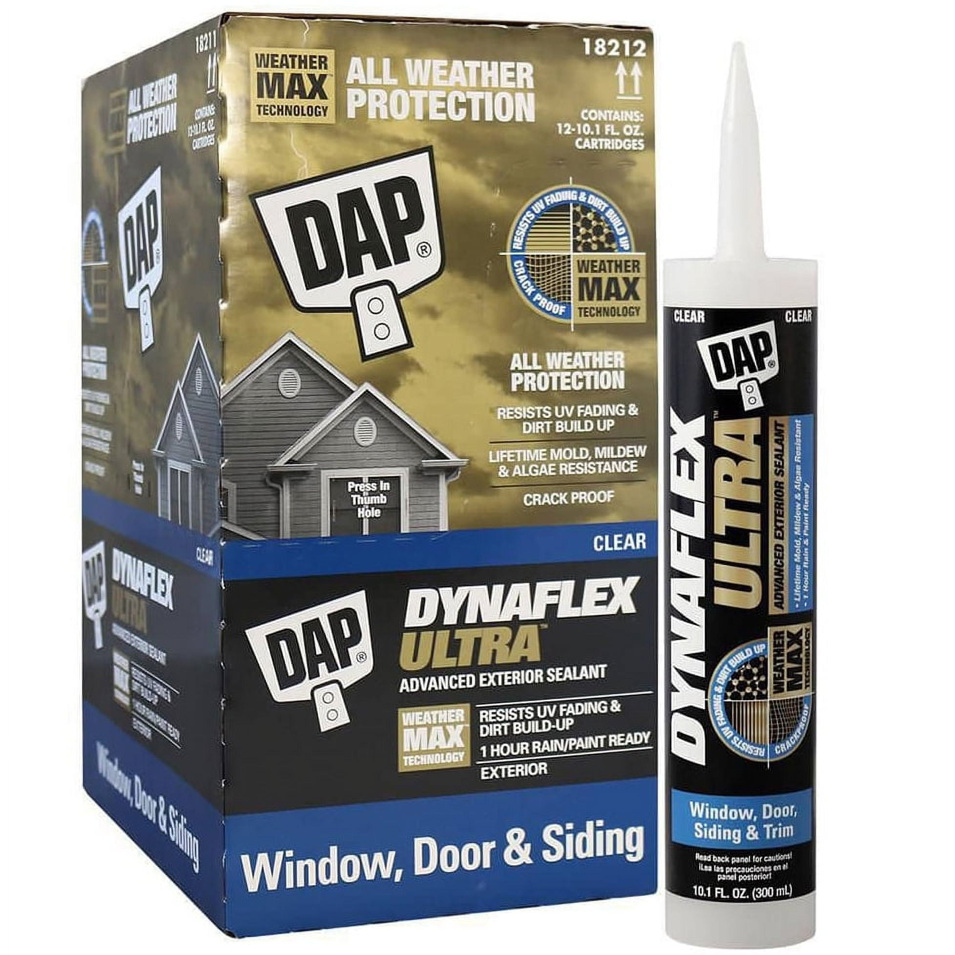 DAP 12 Pack 10.10 fl oz DynaFlex Ultra Clear Exterior Window, Door ...