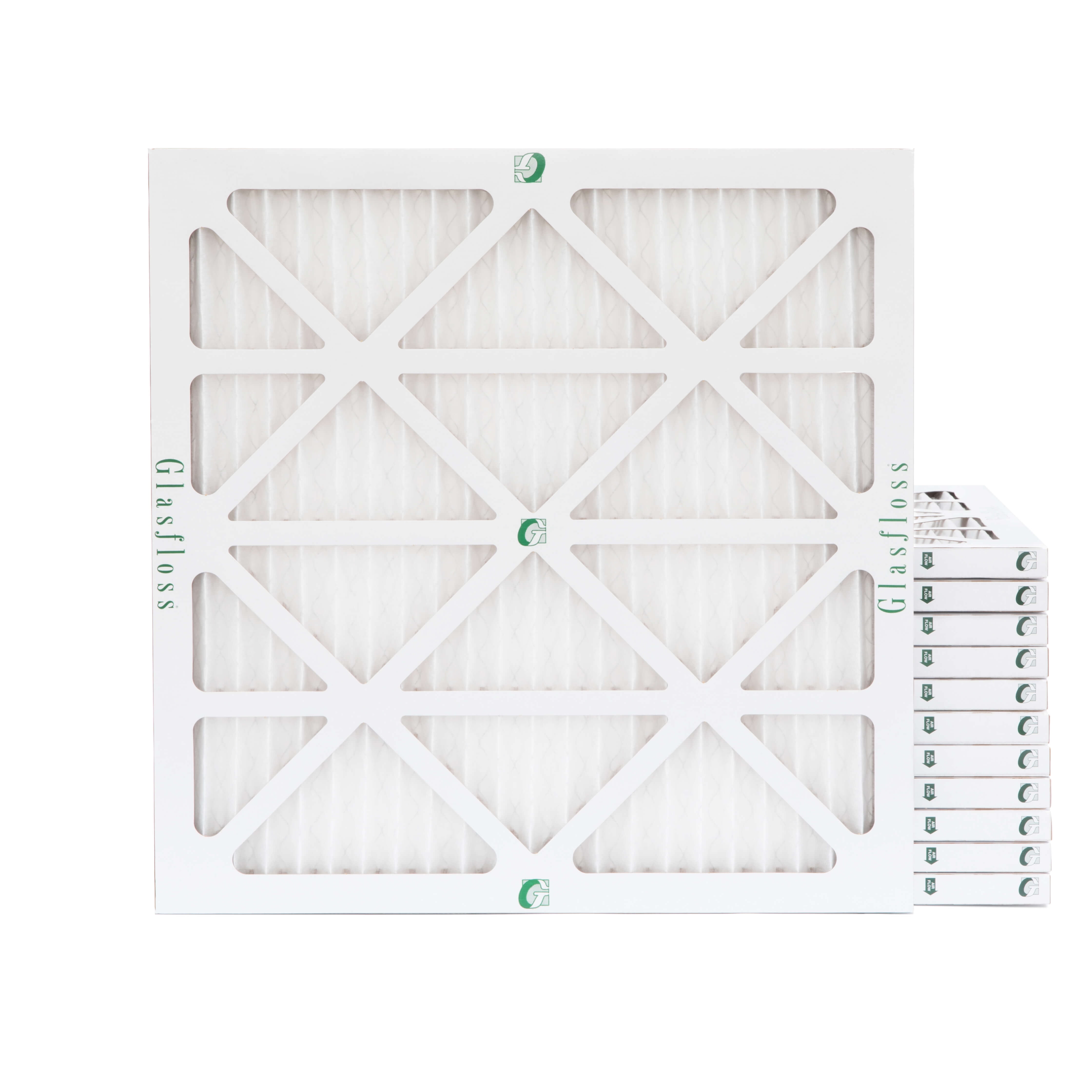 Glasfloss 12 Pack MERV 10 Pleated Air Filters, 10x10x1 - Improved ...
