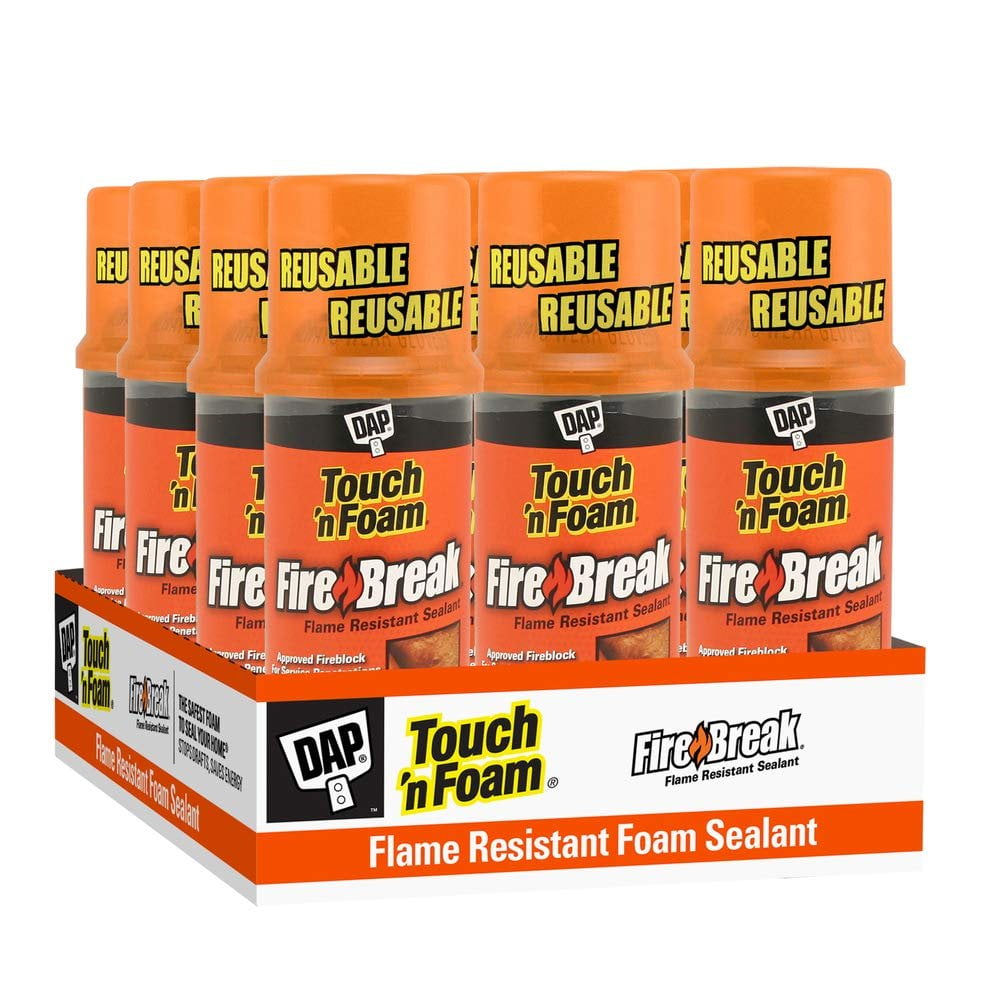 12-Pack of 12 Oz Dap 501212 Touch 'N Foam FireBreak Fire Block Foam ...