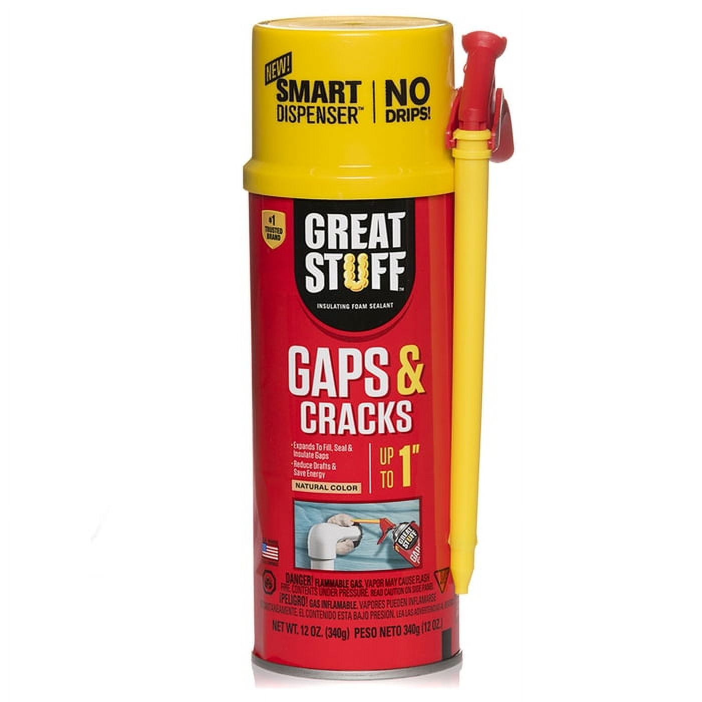 12-Pack of 12 Oz. Dow 99108824 Great Stuff Gaps and Cracks Insulating ...