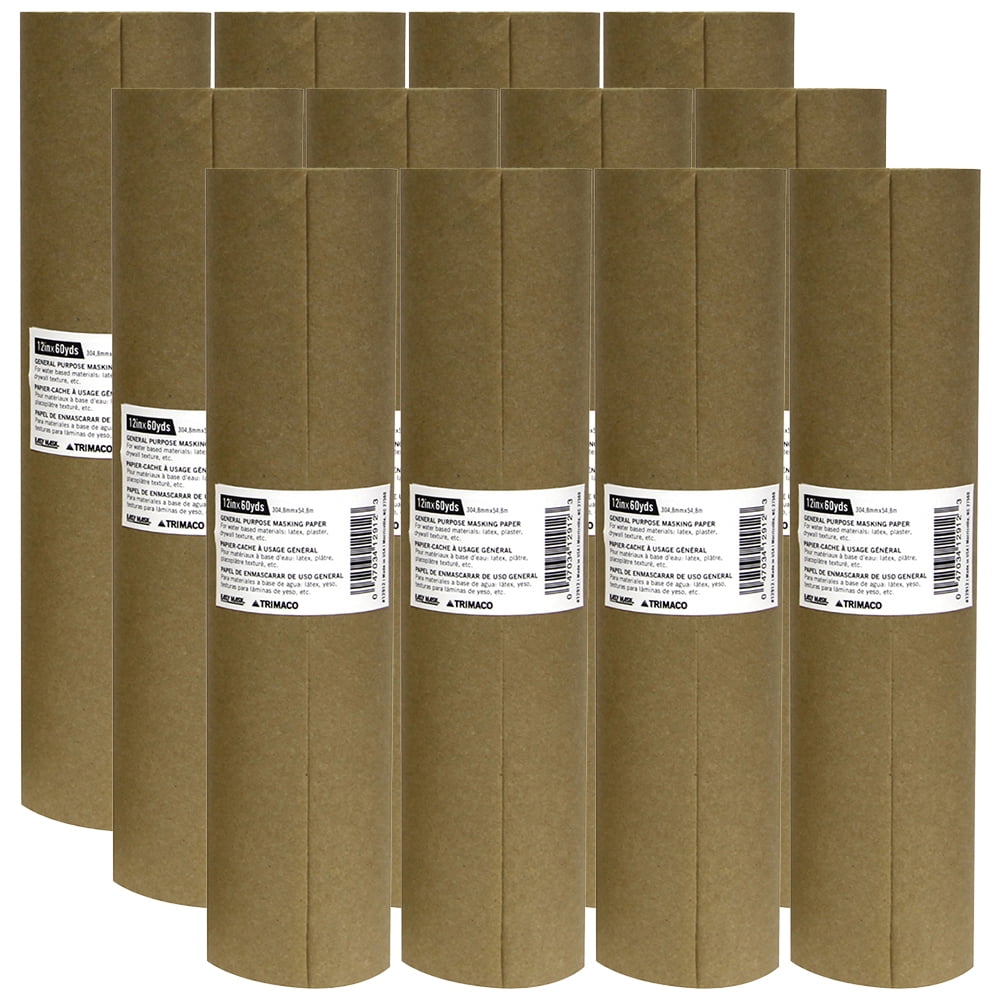 Trimaco GP12 Brown General Purpose Masking Paper, 12-Pack, 12" x 180 ...