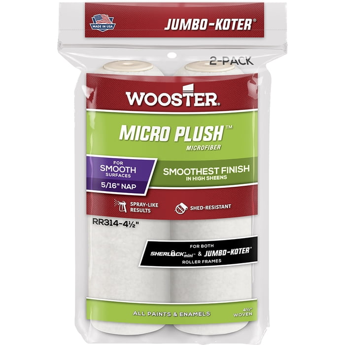 12 Pack of 4-1/2″ x 5/16″ Nap Wooster RR314 Jumbo-Koter Micro Plush ...