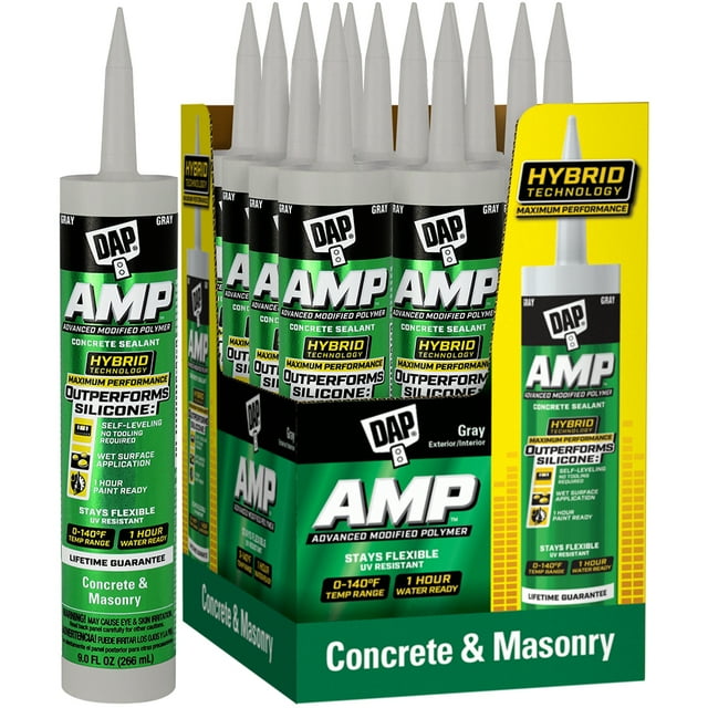 12-Pack of 9 oz Dap 00764 Gray AMP Advanced Modified Polymer Self ...