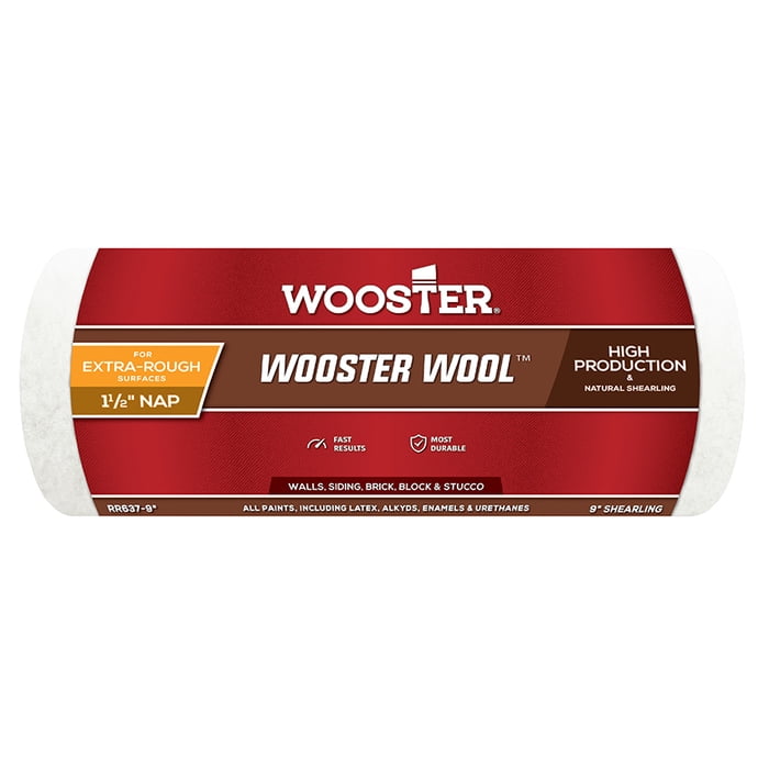 12 Pack of 9″ x 1-1/2″ Nap Wooster Brush Company RR637 Wooster Wool ...