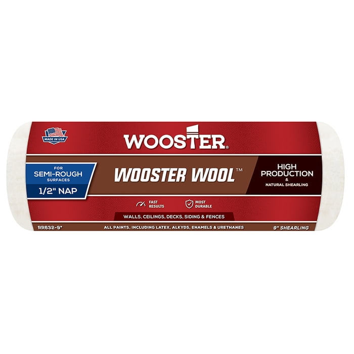 12 Pack of 9″ x 1/2″ Nap Wooster Brush Company RR632 Wooster Wool ...