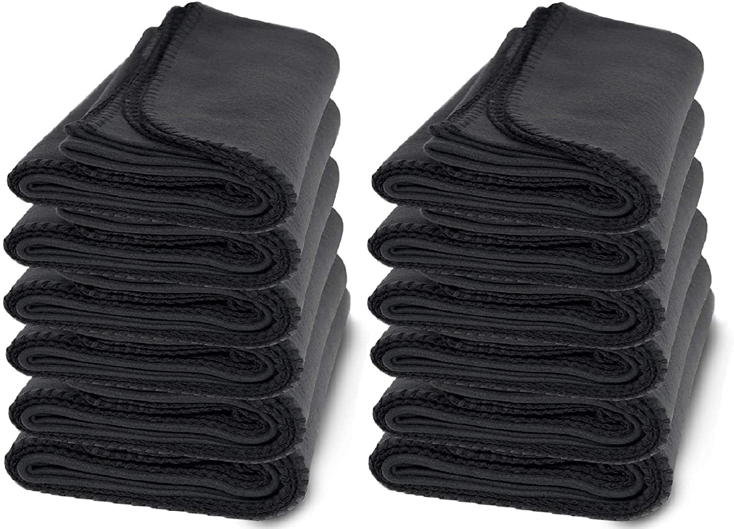 Yacht & Smith 12 Pack Soft Fleece Blankets, Charcoal Gray, 50 X 60 ...
